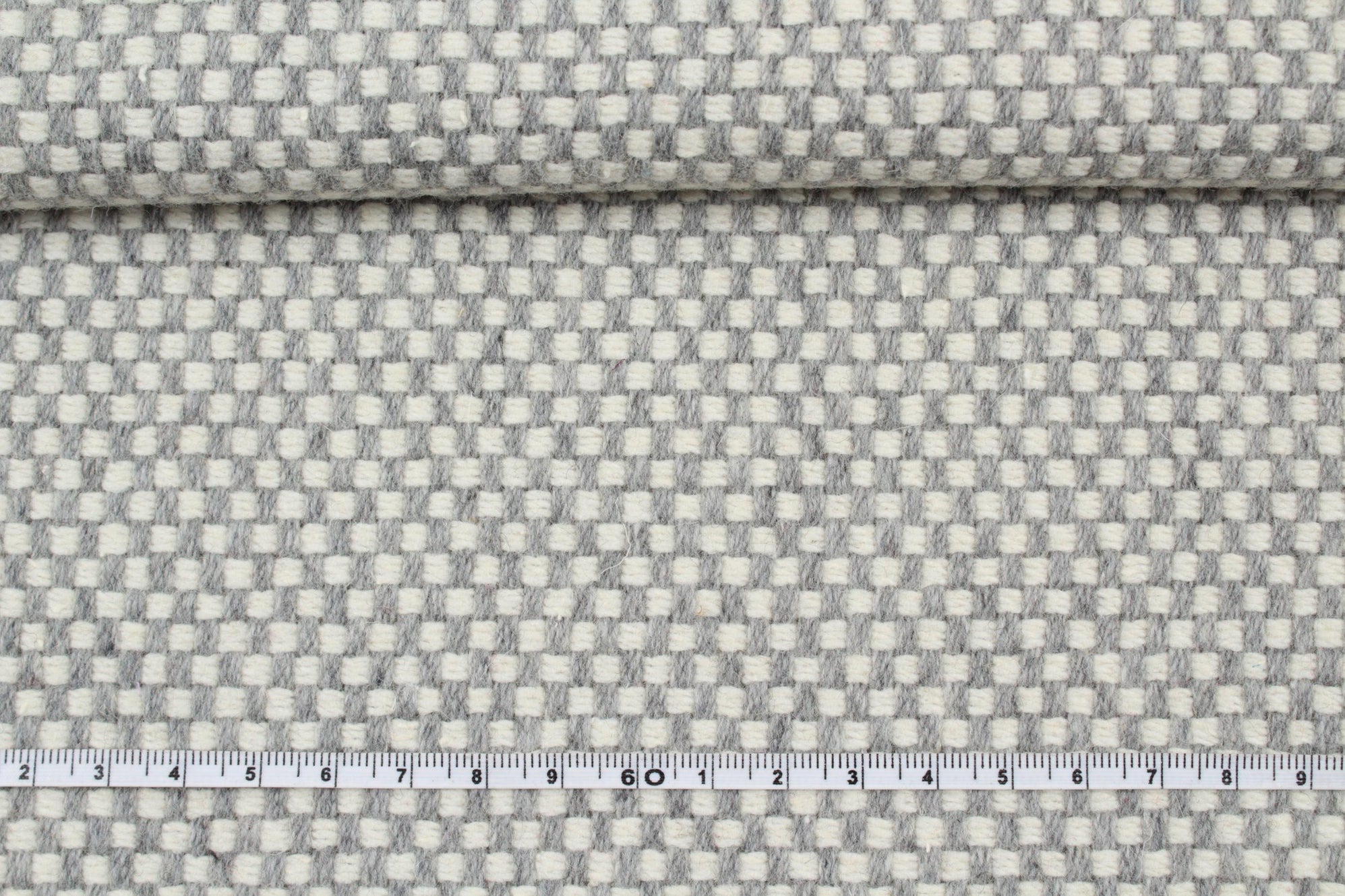 Double Face Recycled Wool - Chess Pattern — Fabric Sight