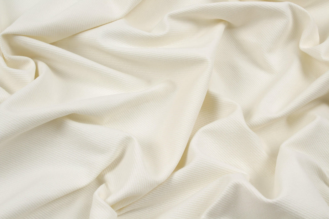 Knitted Cotton Twill - Off White — Fabric Sight
