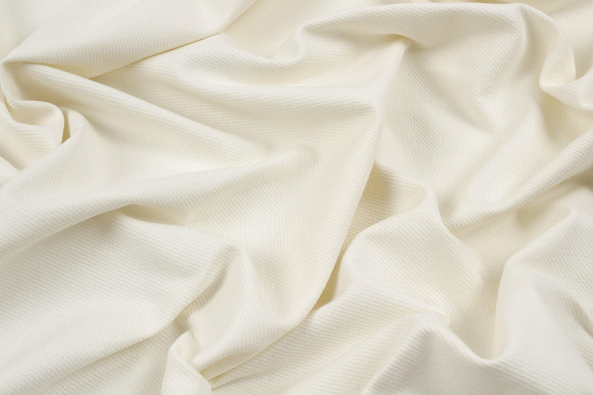 Knitted Cotton Twill - Off White — Fabric Sight