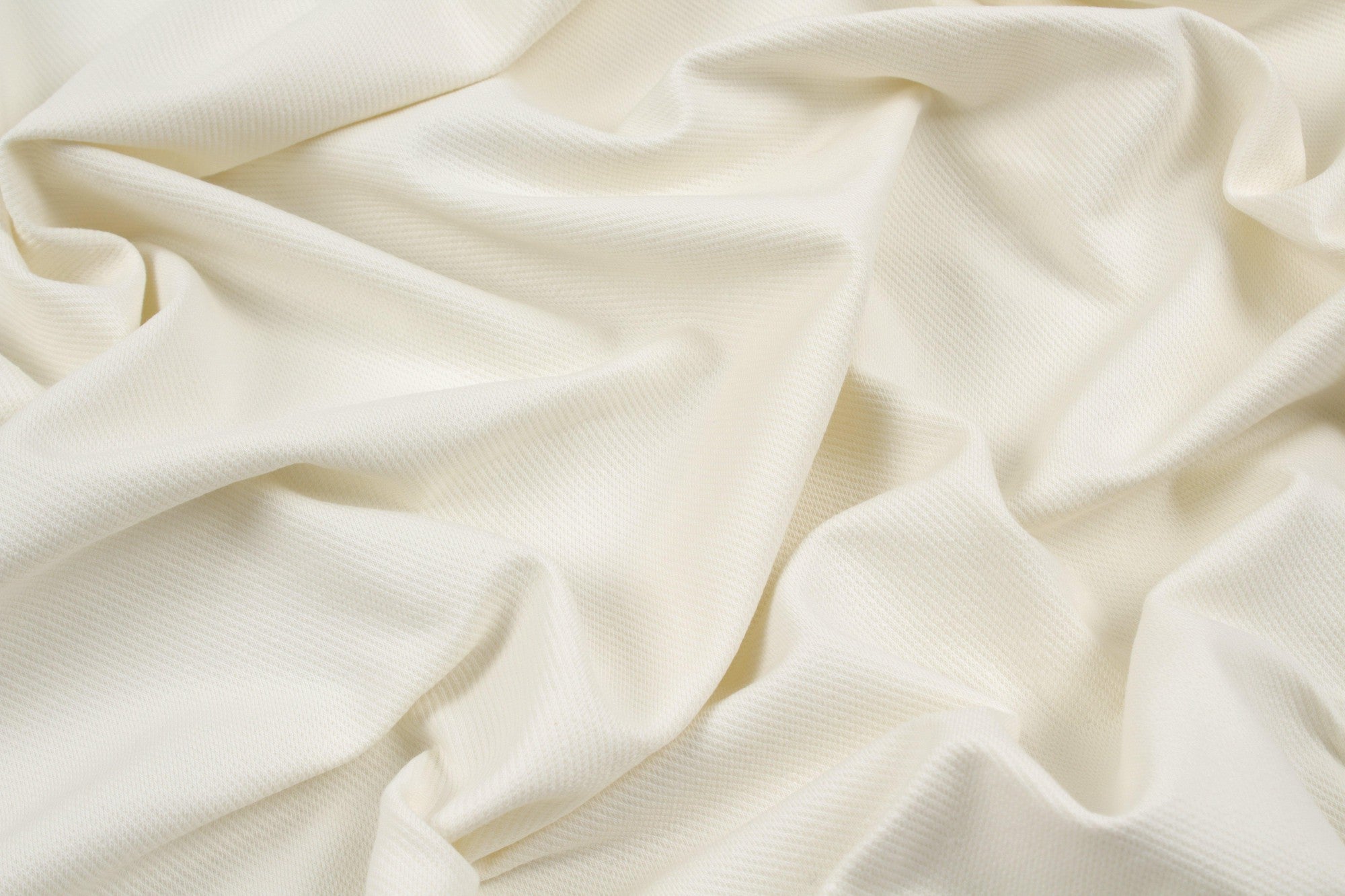 Knitted Cotton Twill - Off White — Fabric Sight