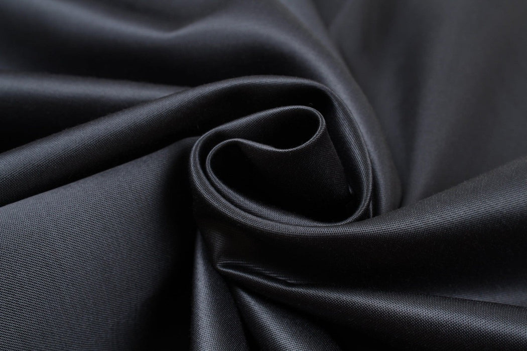 Lightweight Satin Twill Polyester - Dark Grey | Buy Fabrics Online ...