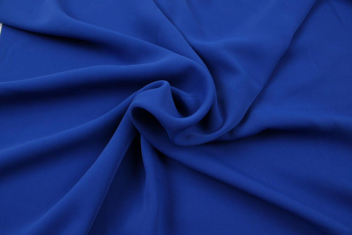 Smooth Polyester Crepe - Mid-Weight - Blue | Buy Fabrics Online ...