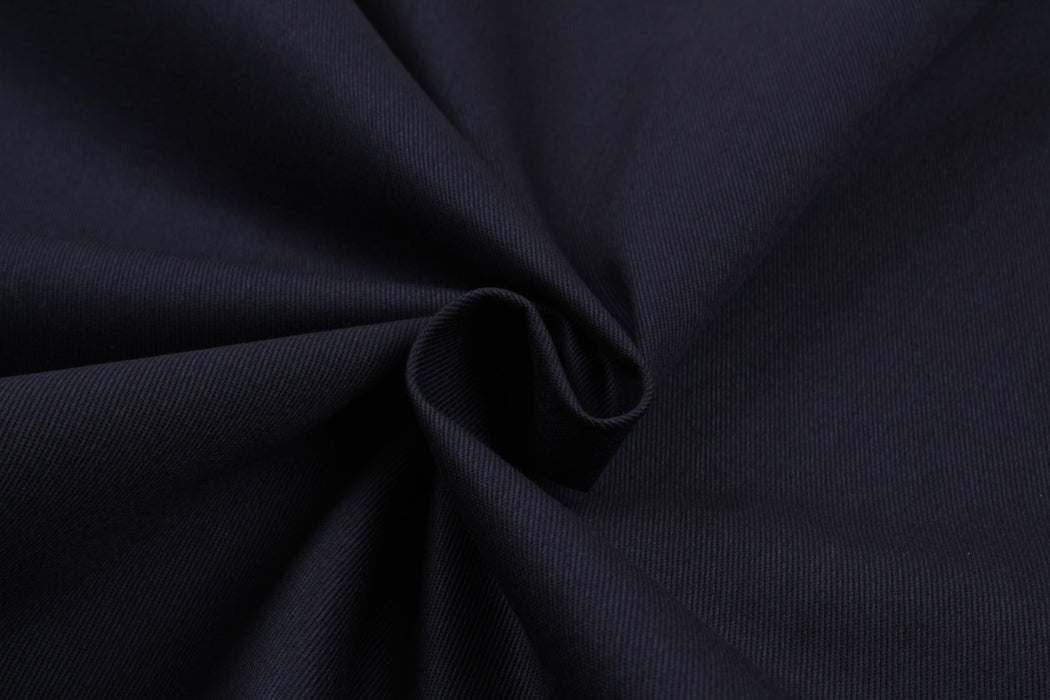 Soft Structured Cotton Gabardine - Navy | Buy Fabrics Online — Fabric Sight