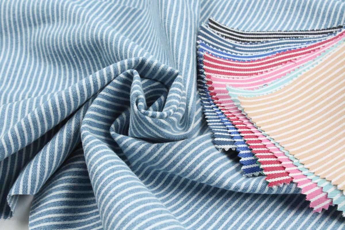 Stretch Cotton Denim - Stripes - 9 Colors | Buy Fabrics Online — Fabric ...
