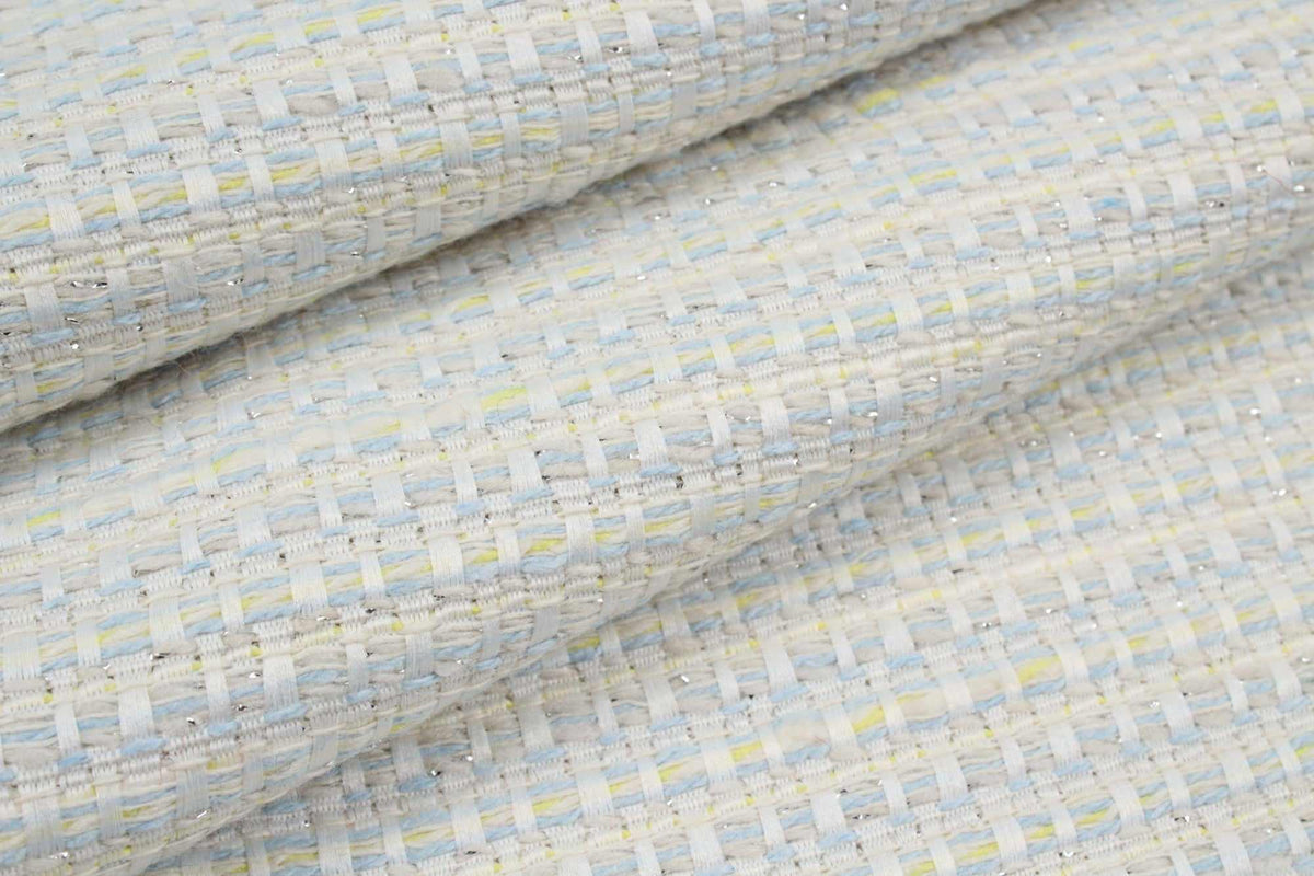 swatch-Basketweave Look Tweed - Light Blue — Fabric Sight