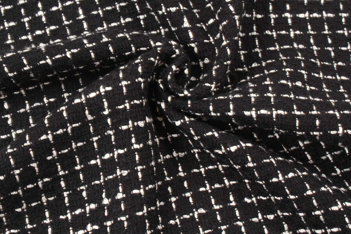 swatch-Bicolor Cotton Tweed - Checks — Fabric Sight