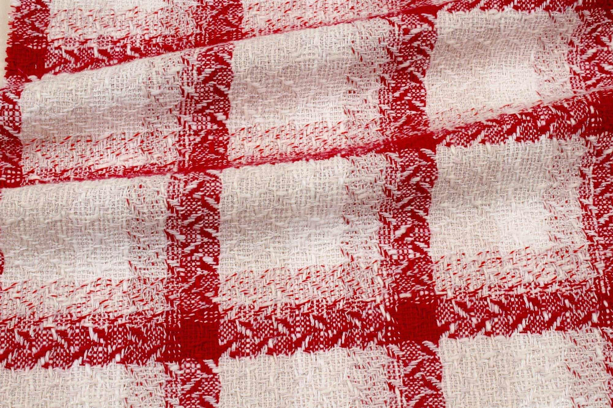 swatch-Cotton Tweed - Checks — Fabric Sight
