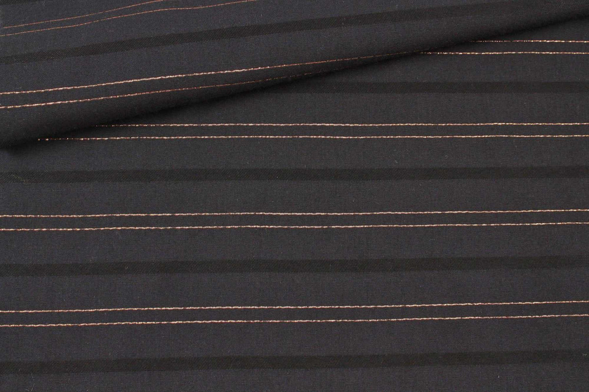 swatch-Dobby and Metallic Yarn Striped Fabric — Fabric Sight