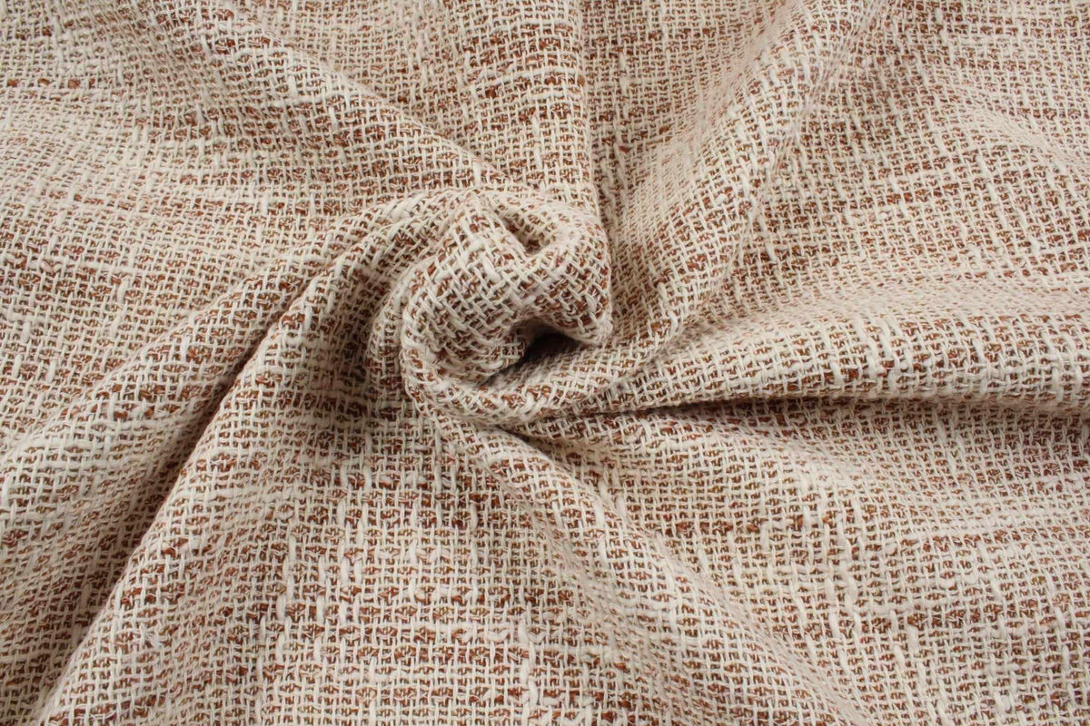 swatch-Fancy Slubbed Cotton Tweed - Brown — Fabric Sight