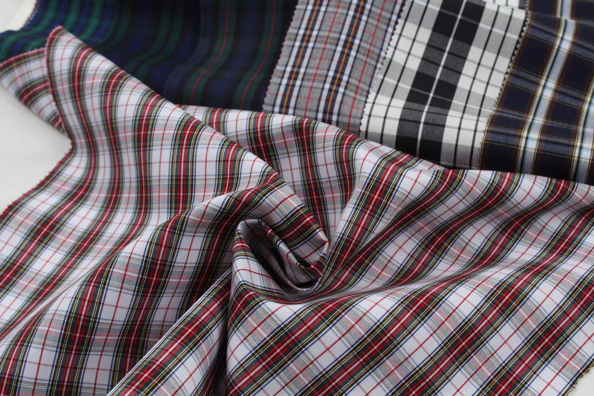Light Cotton Poplin - Checks - 11 Variants | Buy Fabrics Online ...