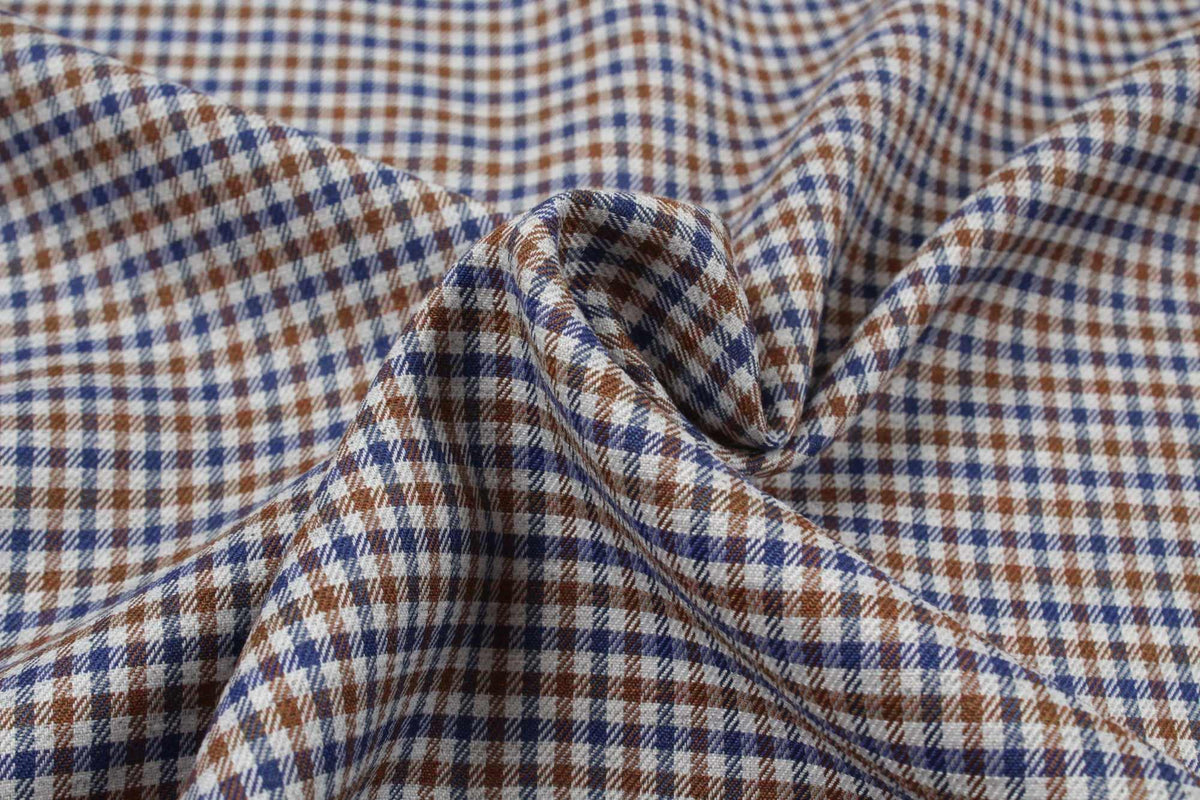 swatch-Small Checks Shirting Fabric — Fabric Sight