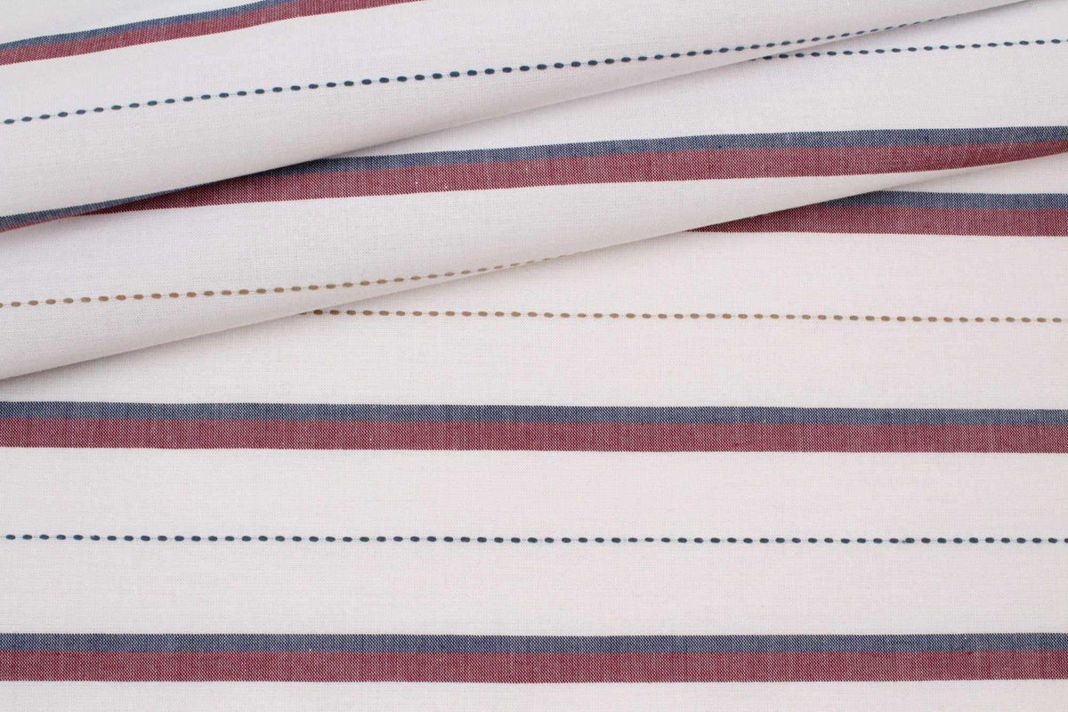 swatch-Striped Shirting With Stitches, 100% Cotton — Fabric Sight